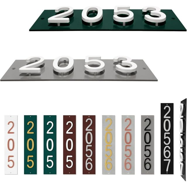 Amgo Personalized Floating House Numbers Address Street Sign Plaque in ...