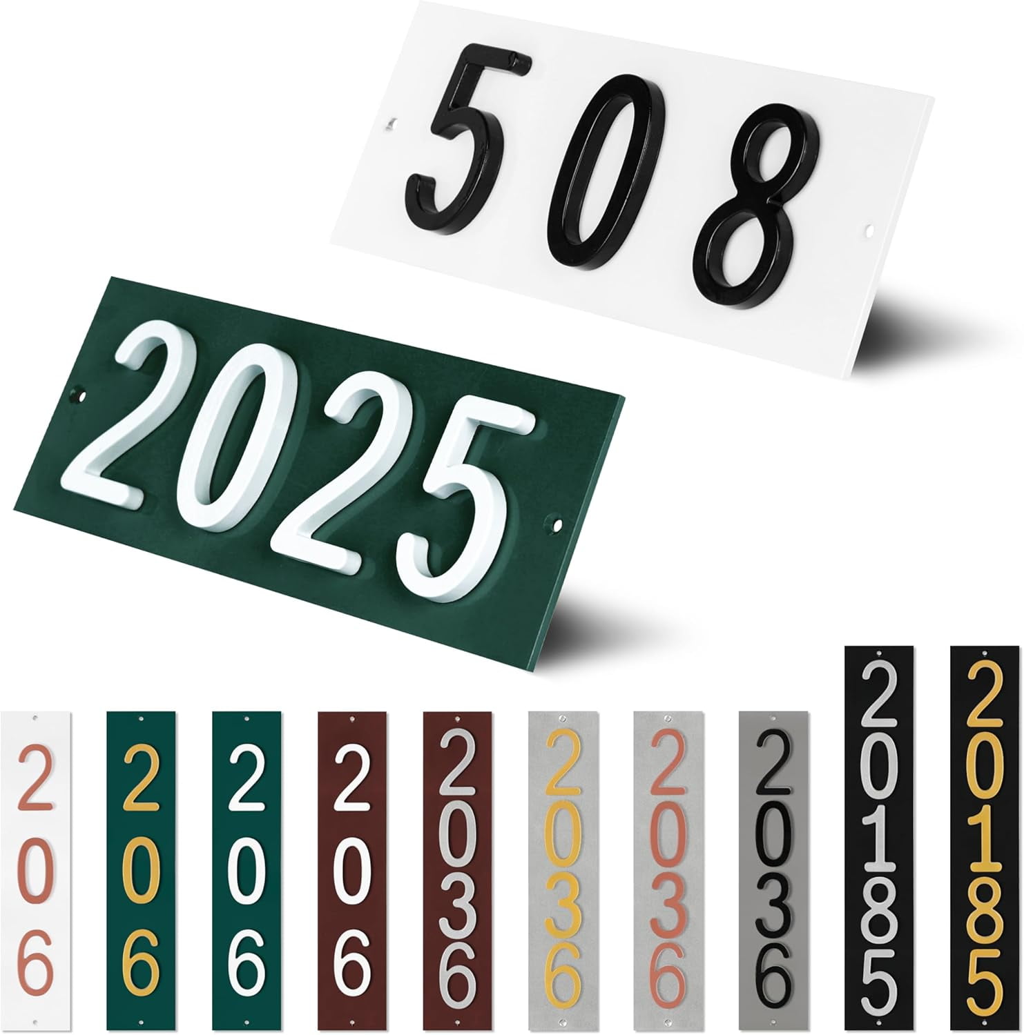 Amgo Personalized Flush Mount House Numbers Address Street Sign Plaque ...