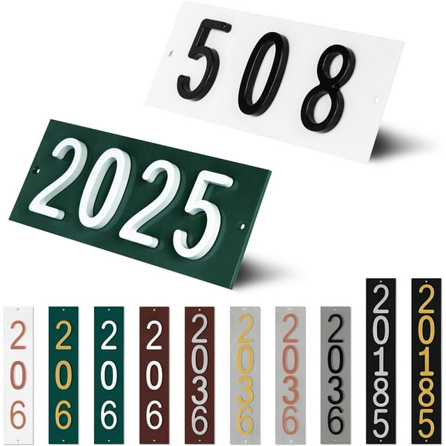 Amgo Personalized Flush Mount House Numbers Address Street Sign Plaque ...