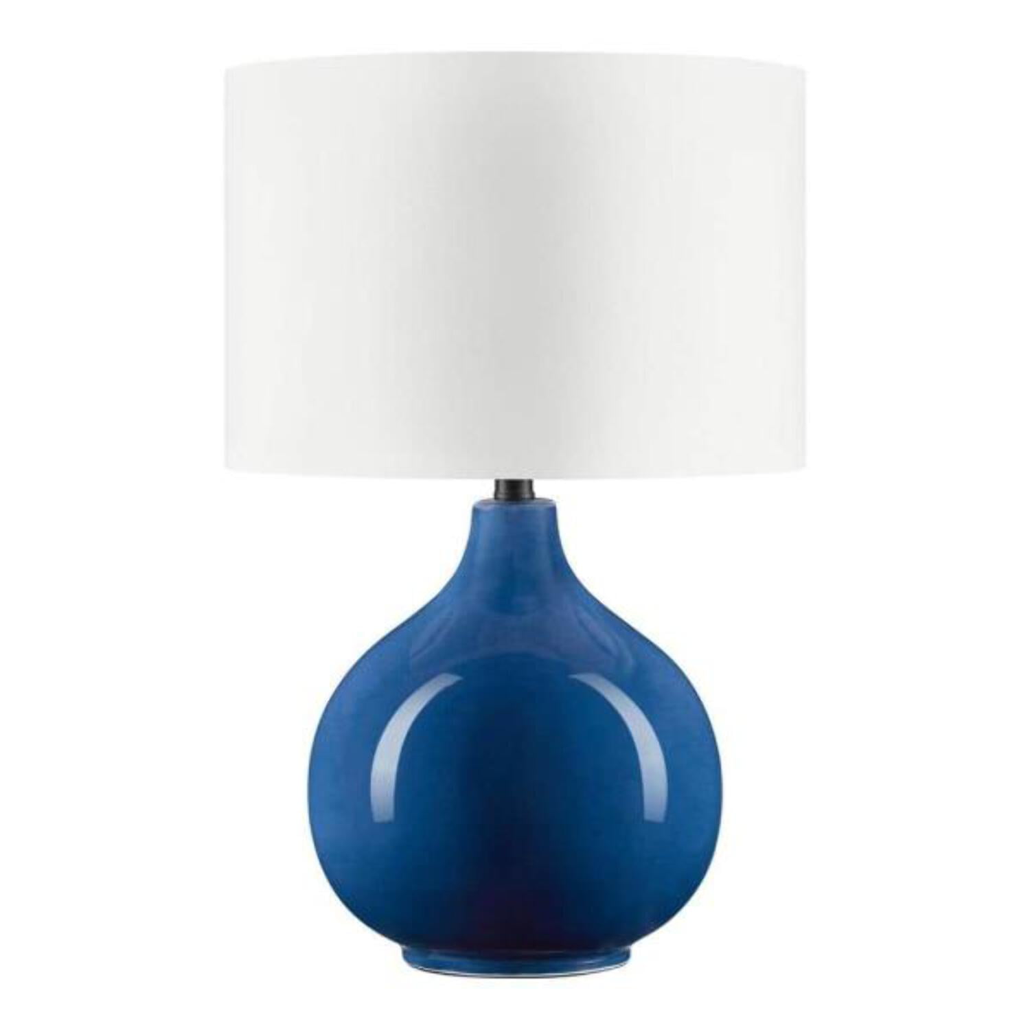 Amherst 20 in. Coastal Blue Table Lamp with Ceramic Base - Walmart.com