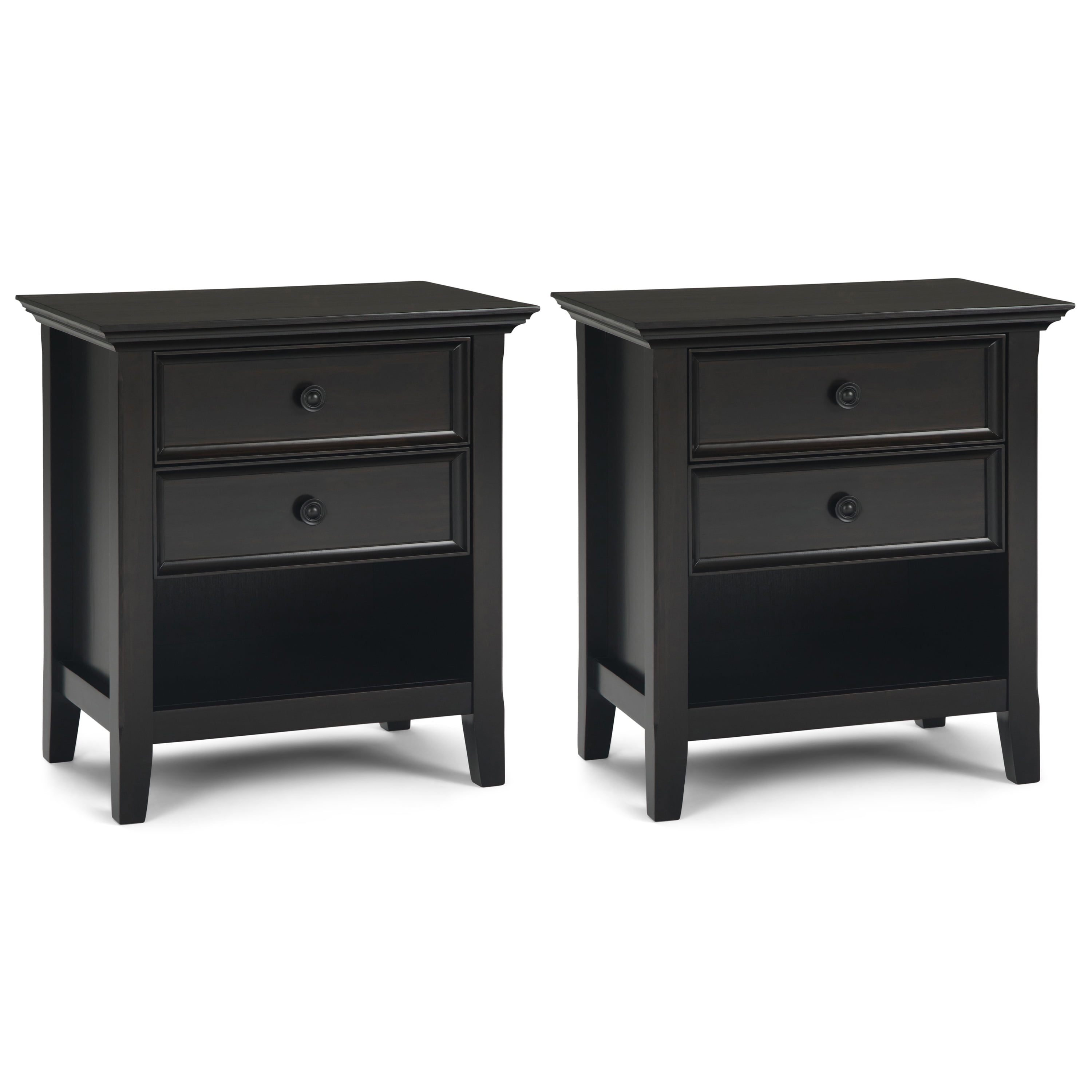 Amherst 24 inch Solid Wood Traditional Bedside Table in Hickory Brown ...