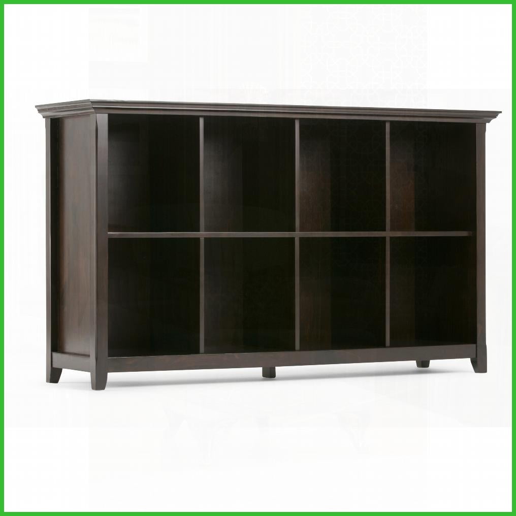 Amherst Hickory Brown Solid Wood Coffee Table with 8 Storage Cubbies ...