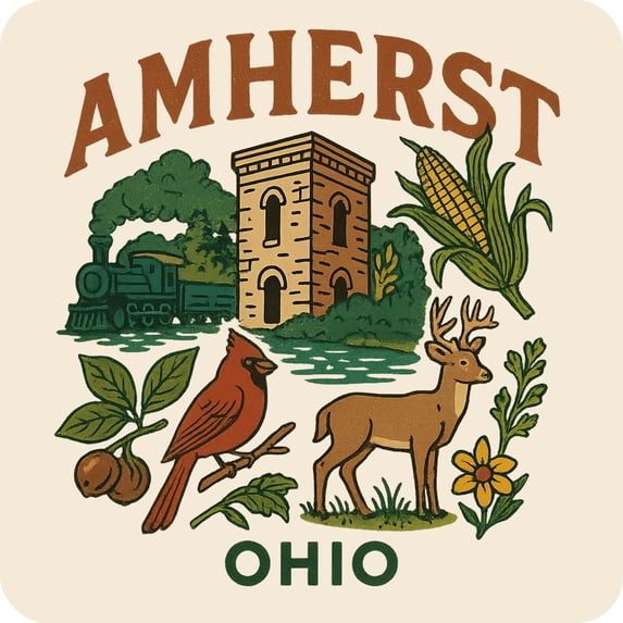Amherst Ohio Keepsakes Souvenir Vinyl Sticker – Destination Travel ...