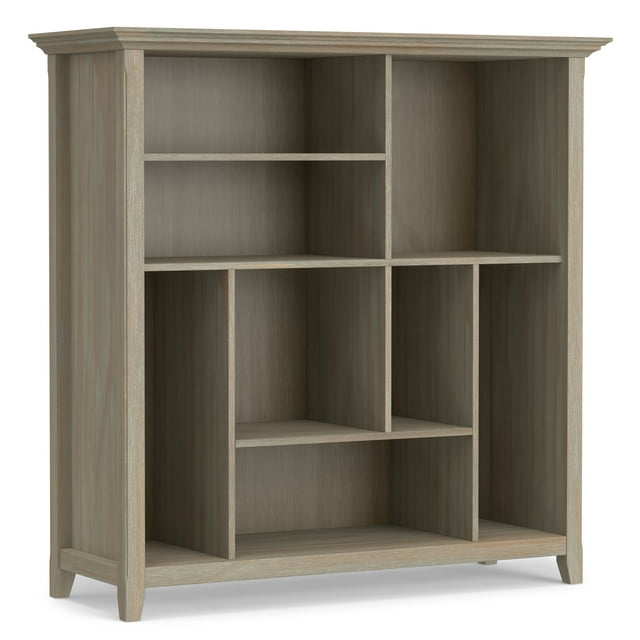 Amherst SOLID WOOD 44x 44" Transitional Bookcase in Distressed Grey ...