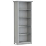 Simpli Home Amherst 30 inch Wide Solid Wood Transitional 5 Shelf ...
