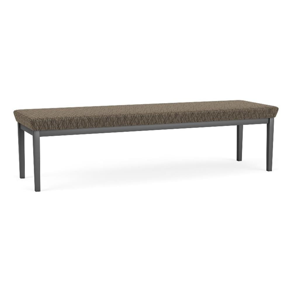 Amherst Steel Reception Waiting 18" 3 Seat Bench / Charcoal Steel ...