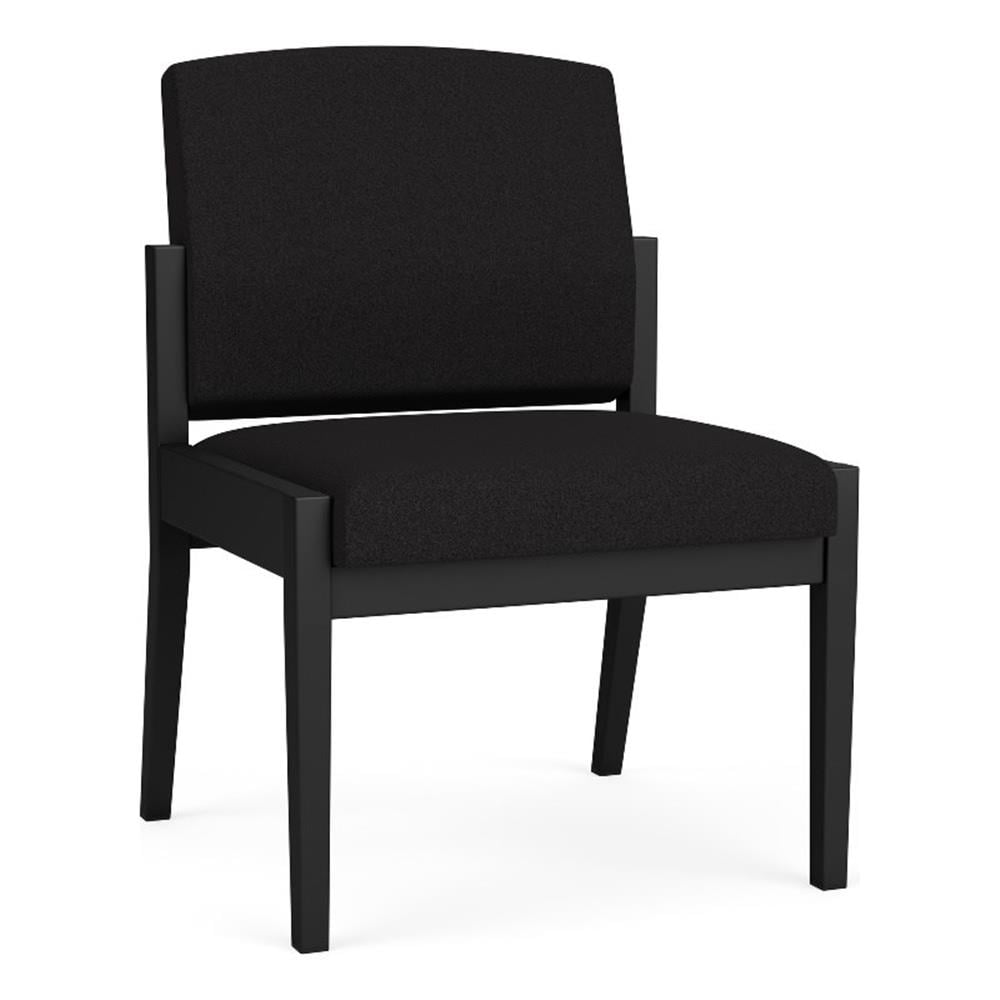 Amherst Steel Reception Waiting Armless Guest Chair / Black Steel ...