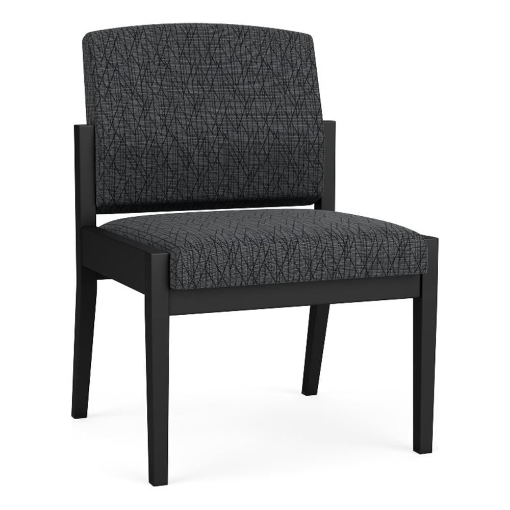Amherst Steel Reception Waiting Armless Guest Chair / Black Steel ...