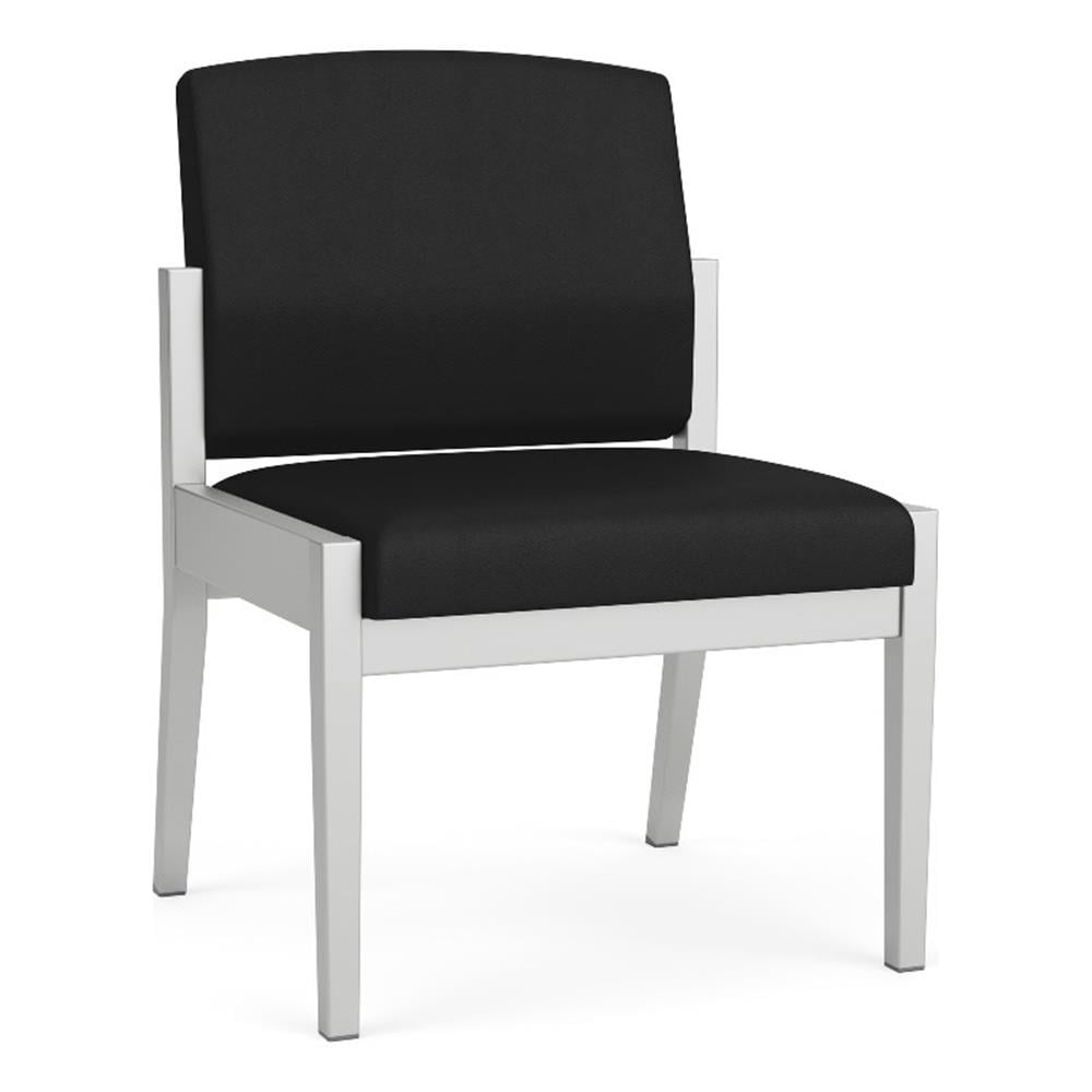 Amherst Steel Reception Waiting Armless Guest Chair / Silver Steel ...