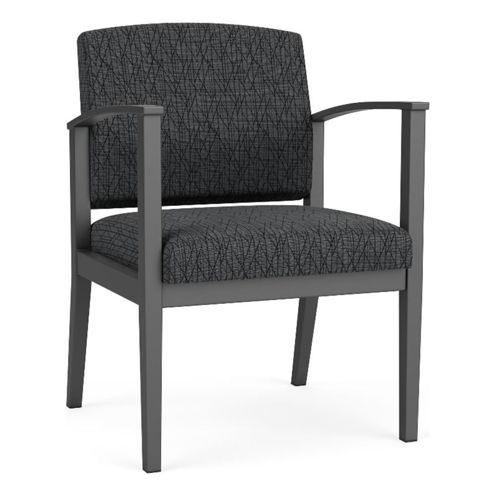Amherst Steel Reception Waiting Guest Chair / Charcoal Steel / Dark ...