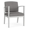 Amherst Steel Reception Waiting Guest Chair / Silver Steel / Light Gray ...