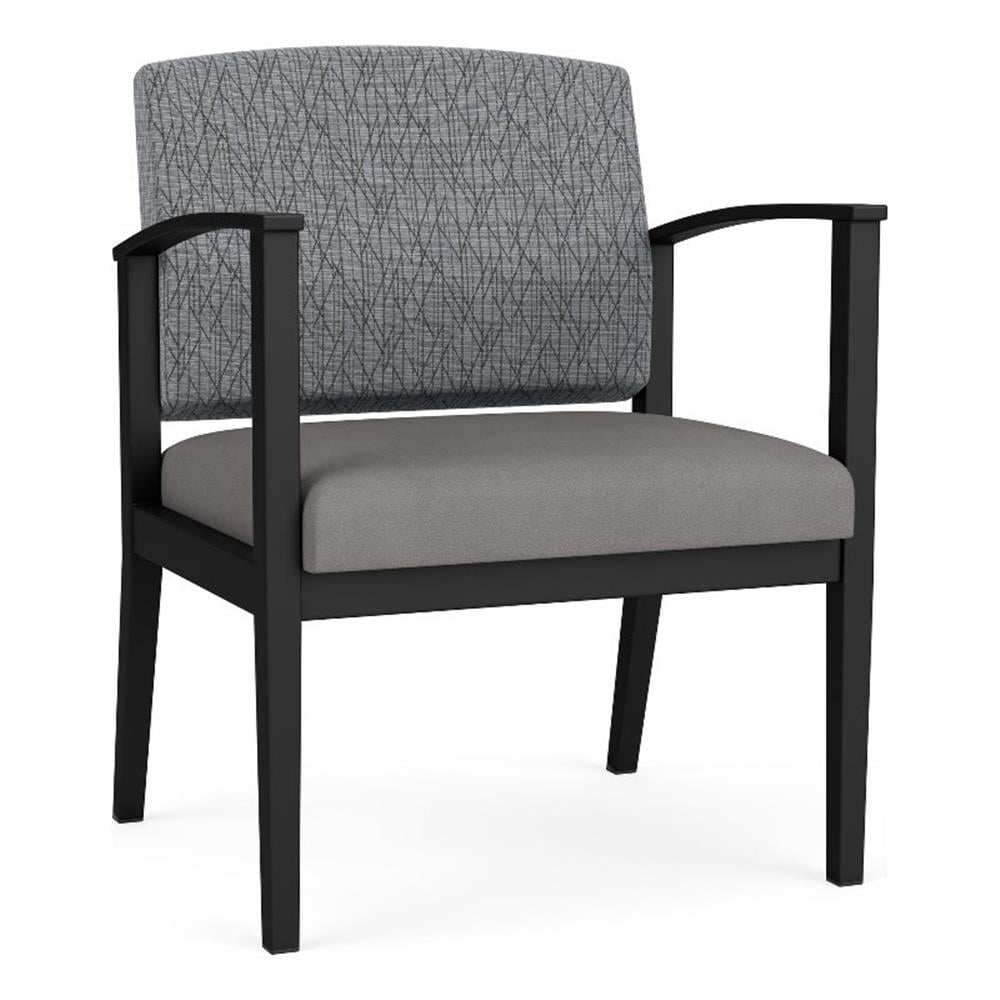 Amherst Steel Reception Waiting Oversize Guest Chair / Black Steel ...