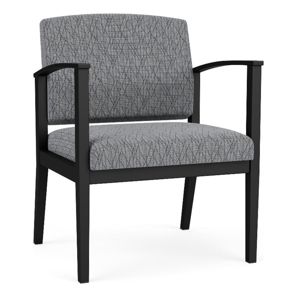 Amherst Steel Reception Waiting Oversize Guest Chair / Black Steel ...