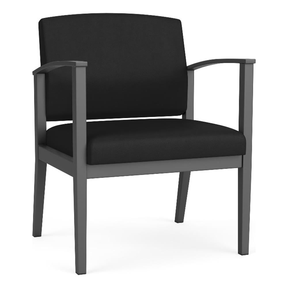 Amherst Steel Reception Waiting Oversize Guest Chair / Charcoal Steel ...