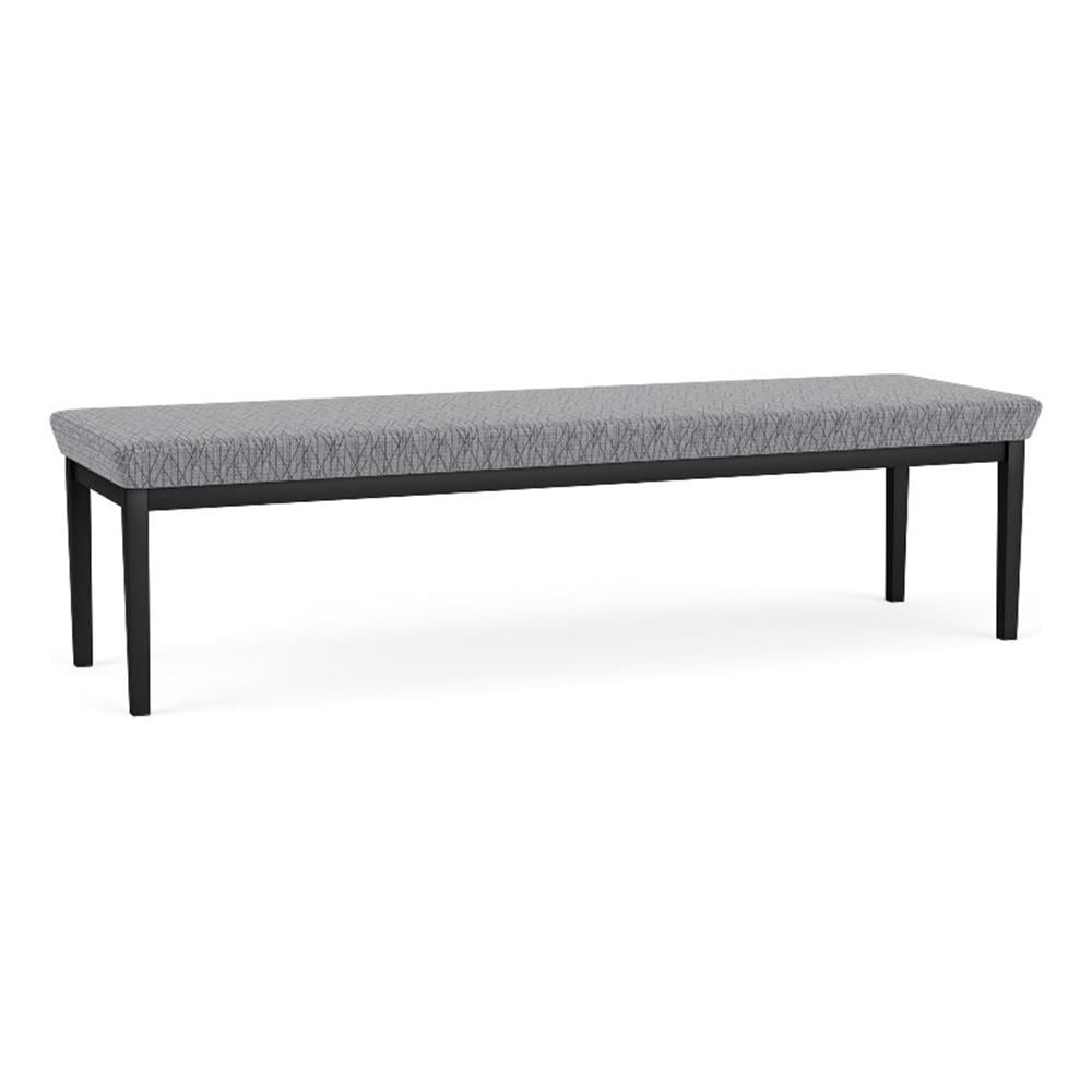 Amherst Steel Reception Waiting Room 18" 3 Seat Bench / Black Steel ...