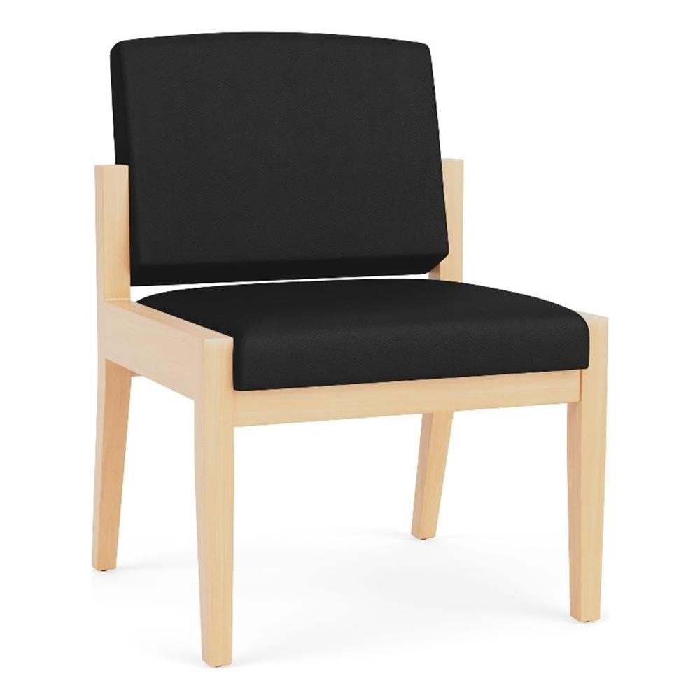 Amherst Wood Reception Waiting Armless Guest Chair / Natural Wood ...