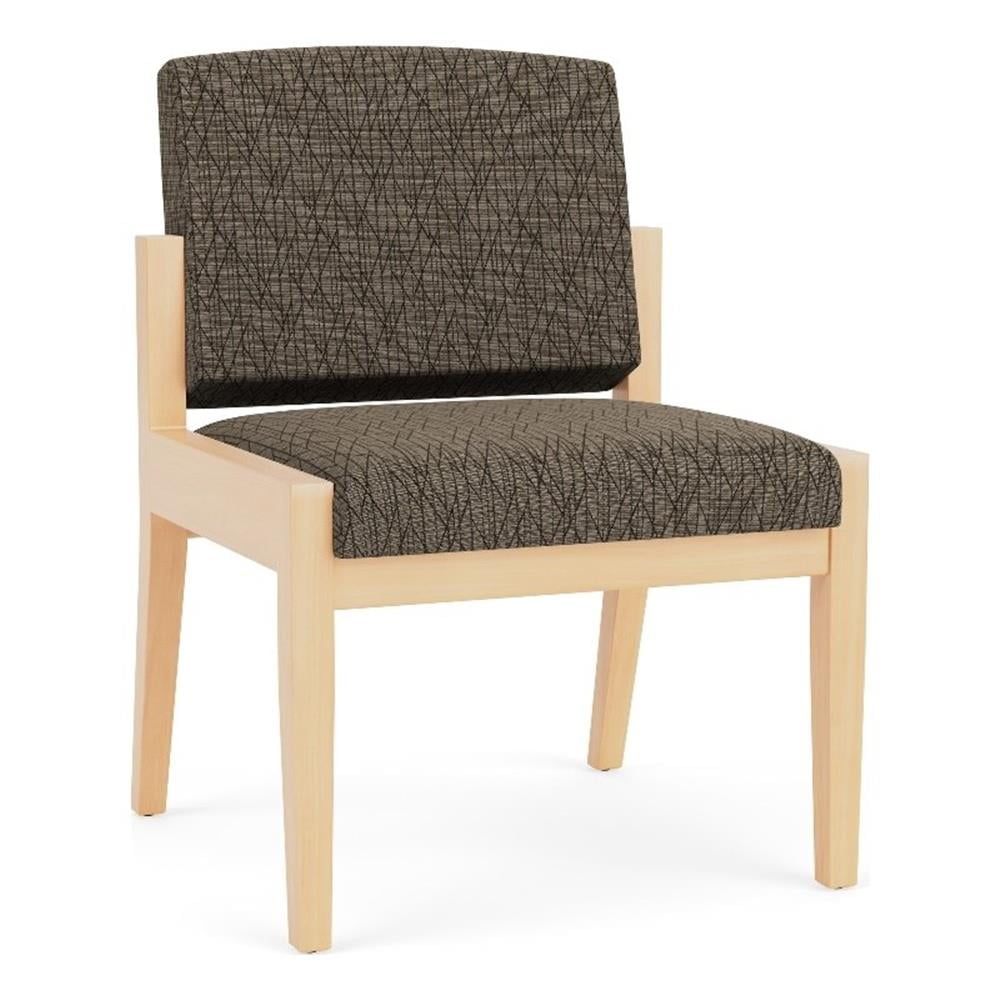Amherst Wood Reception Waiting Armless Guest Chair / Natural Wood ...