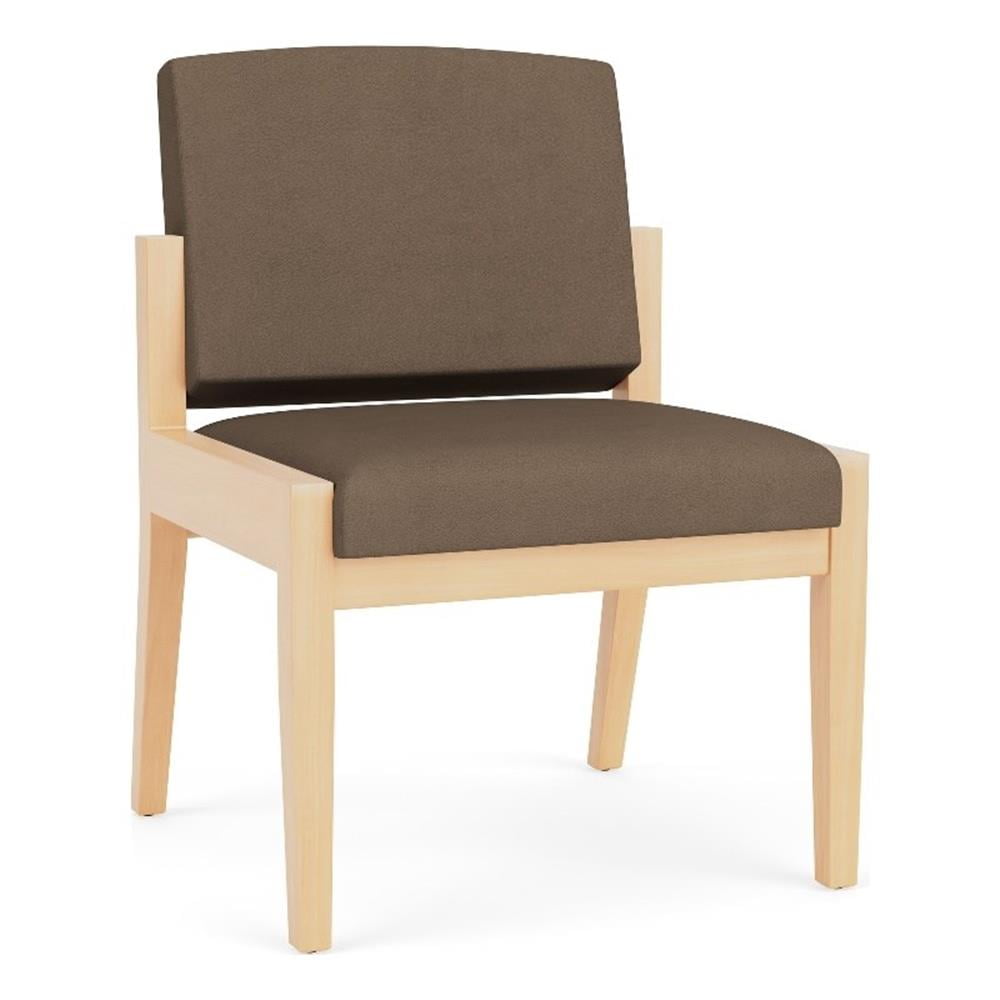 Amherst Wood Reception Waiting Armless Guest Chair / Natural Wood ...