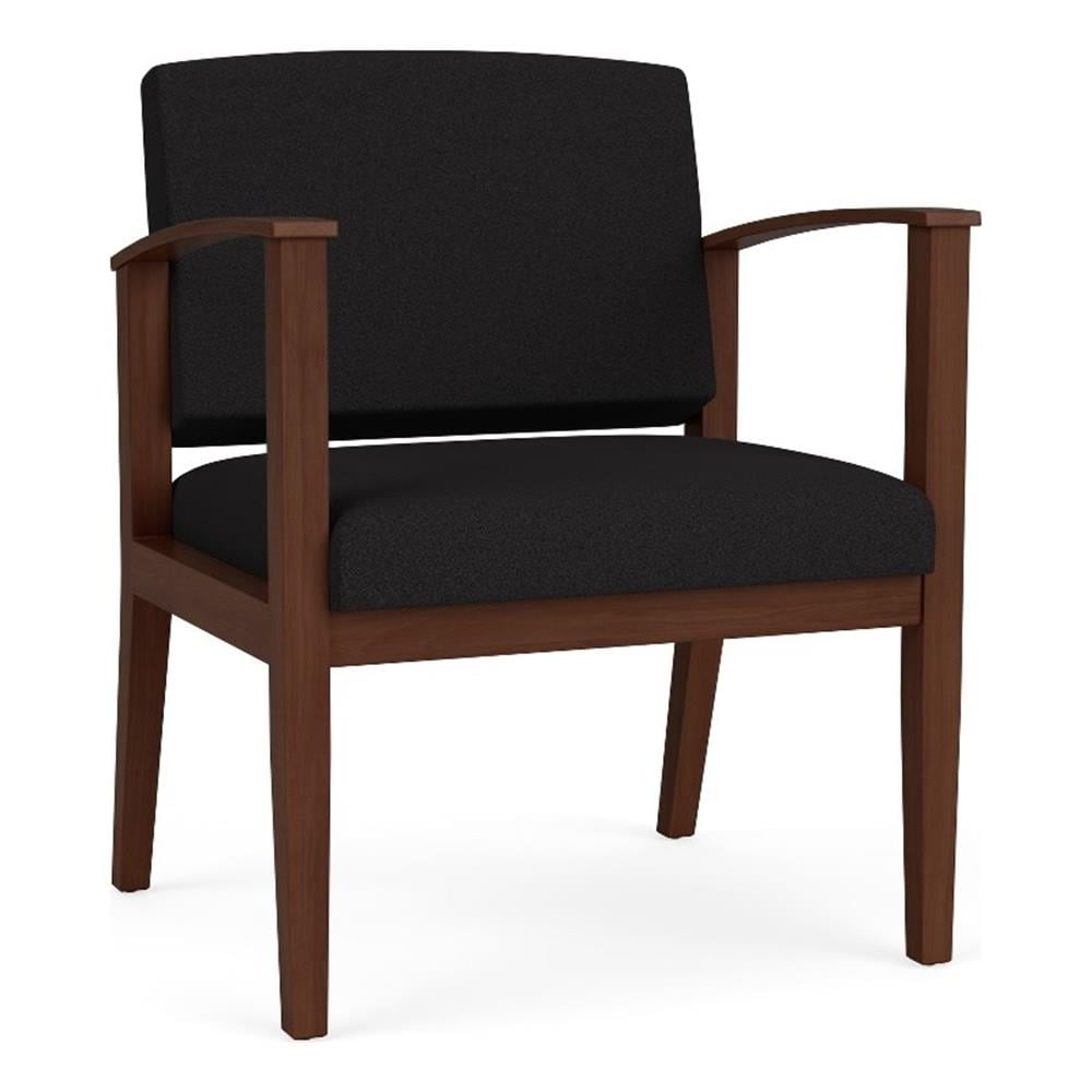 Amherst Wood Reception Waiting Oversize Guest Chair / Walnut Wood ...