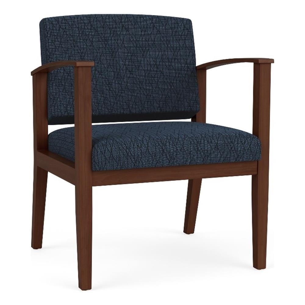 Amherst Wood Reception Waiting Oversize Guest Chair / Walnut Wood ...