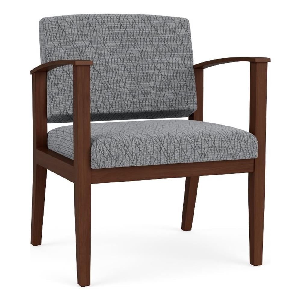 Amherst Wood Reception Waiting Oversize Guest Chair / Walnut Wood ...