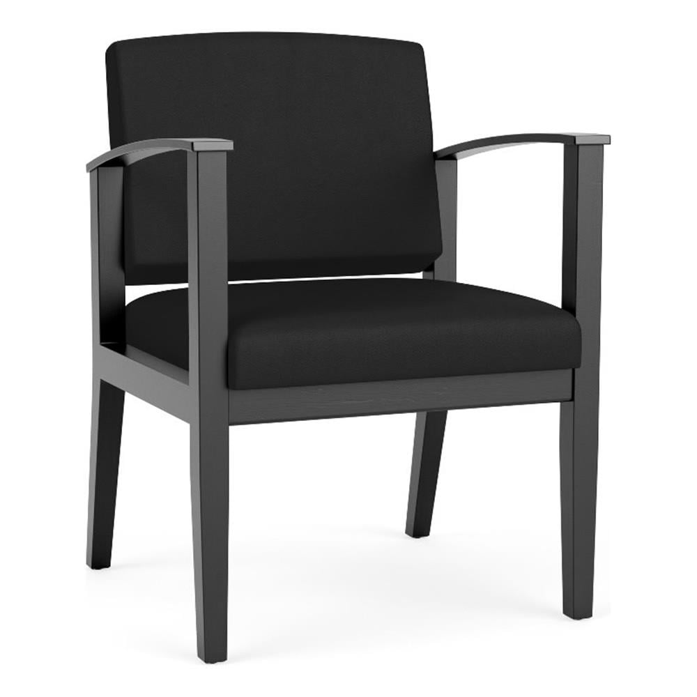 Amherst Wood Reception Waiting Room Healthcare Guest Chair / Black Wood ...