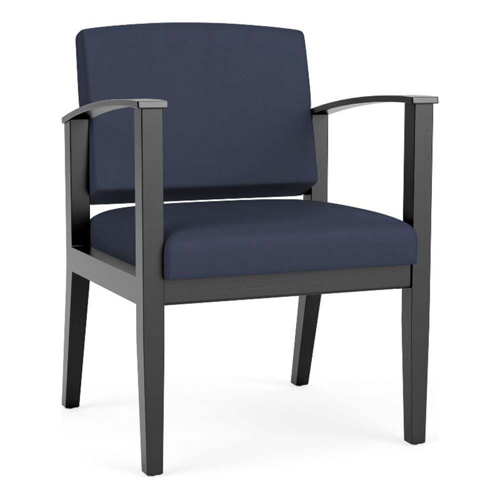 Amherst Wood Reception Waiting Room Healthcare Guest Chair / Black Wood ...
