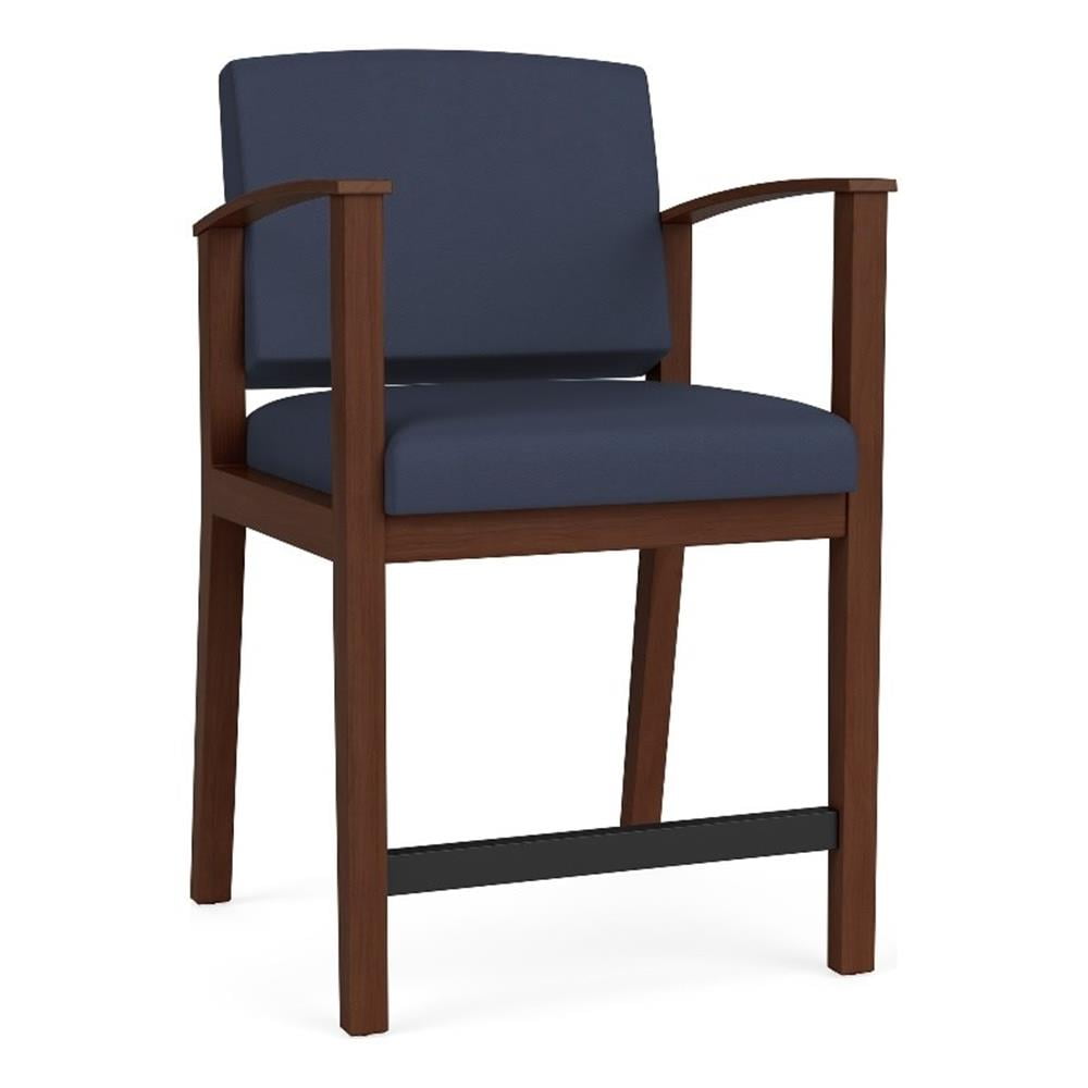 Amherst Wood Reception Waiting Room Healthcare Hip Chair / Walnut Wood ...