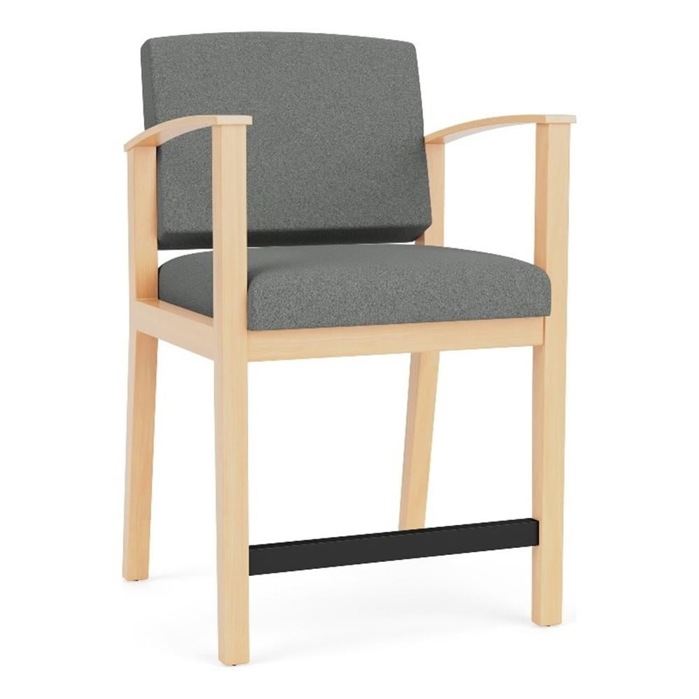 Amherst Wood Reception Waiting Room Hip Chair / Natural Wood / Light ...