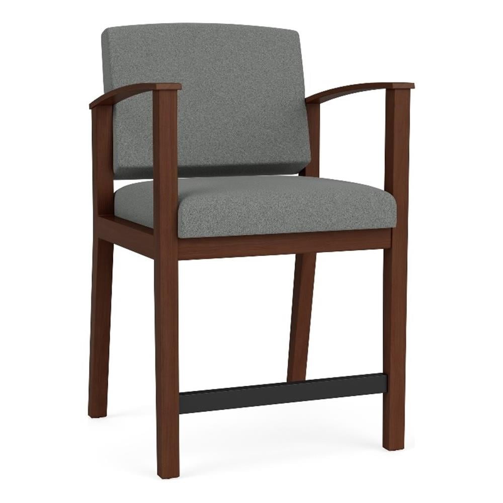 Amherst Wood Reception Waiting Room Hip Chair / Walnut Wood / Light ...