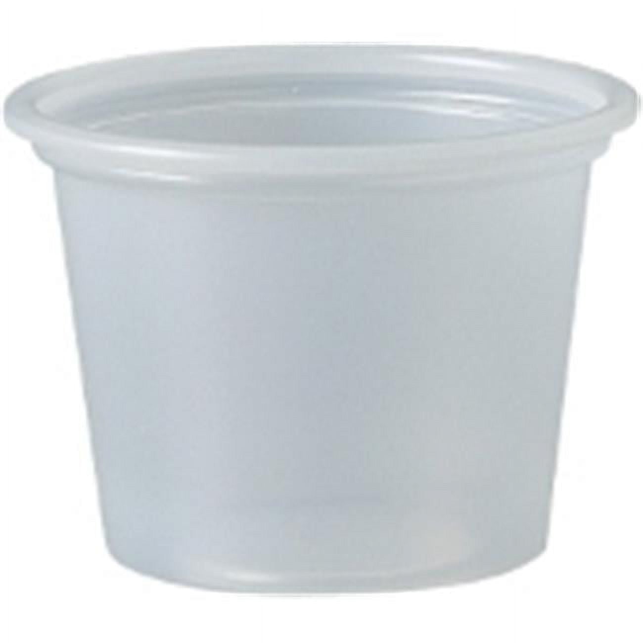 Amhill PL325 3.25 oz Disposable Translucent Plastic Souffle Cup, Set of ...