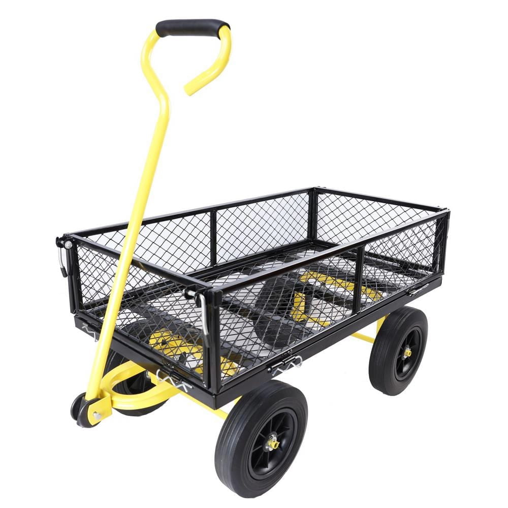 Ami 3.5 cu. ft. 500 lbs. Capacity Steel Yard Wagon Garden Cart ...