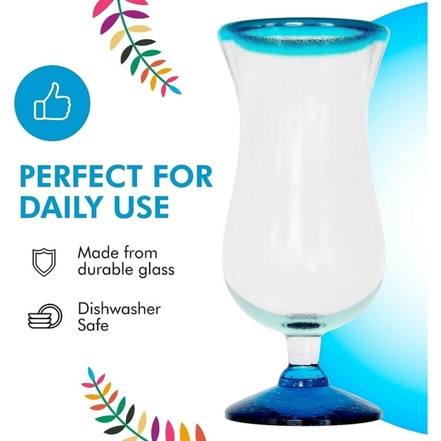 Amici Home Authentic Mexican Handmade Hurricane Glass - Walmart.com