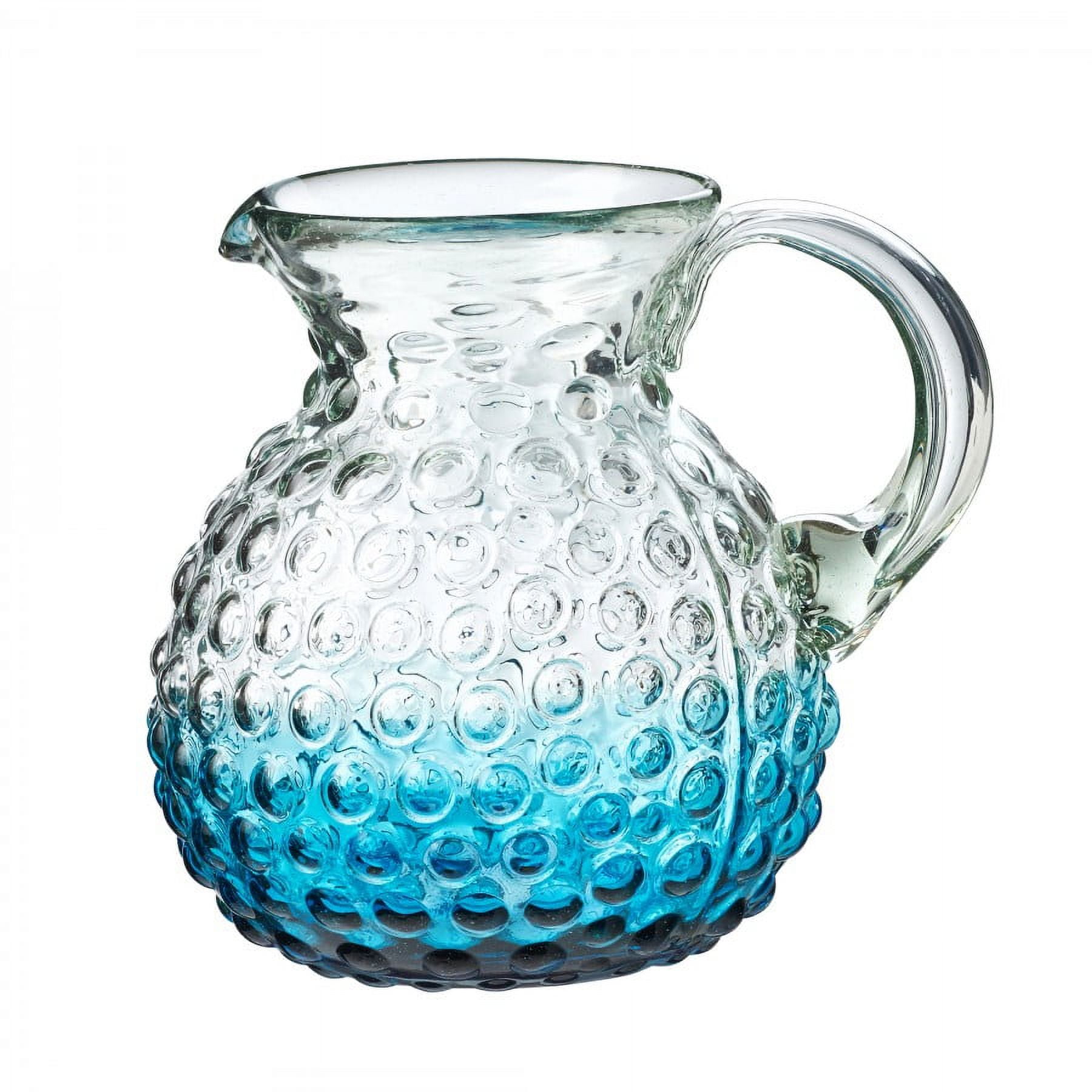 Amici Home Catalina Ombre Hobnail Pitcher, Aqua, 80 Oz - Walmart.com