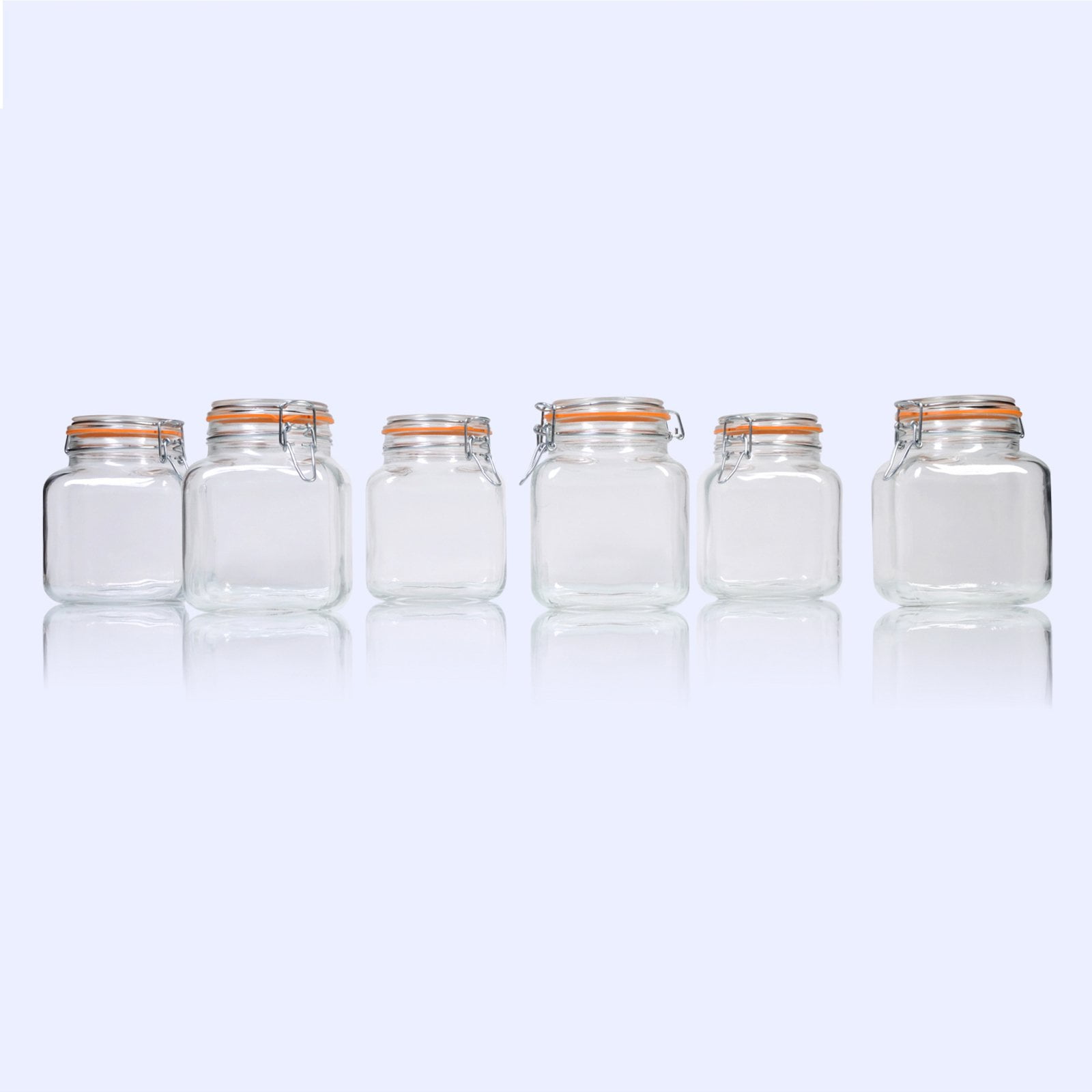 Amici Home Italian Hermetic Glass Canisters, 145oz, Set of 6 - Walmart.com