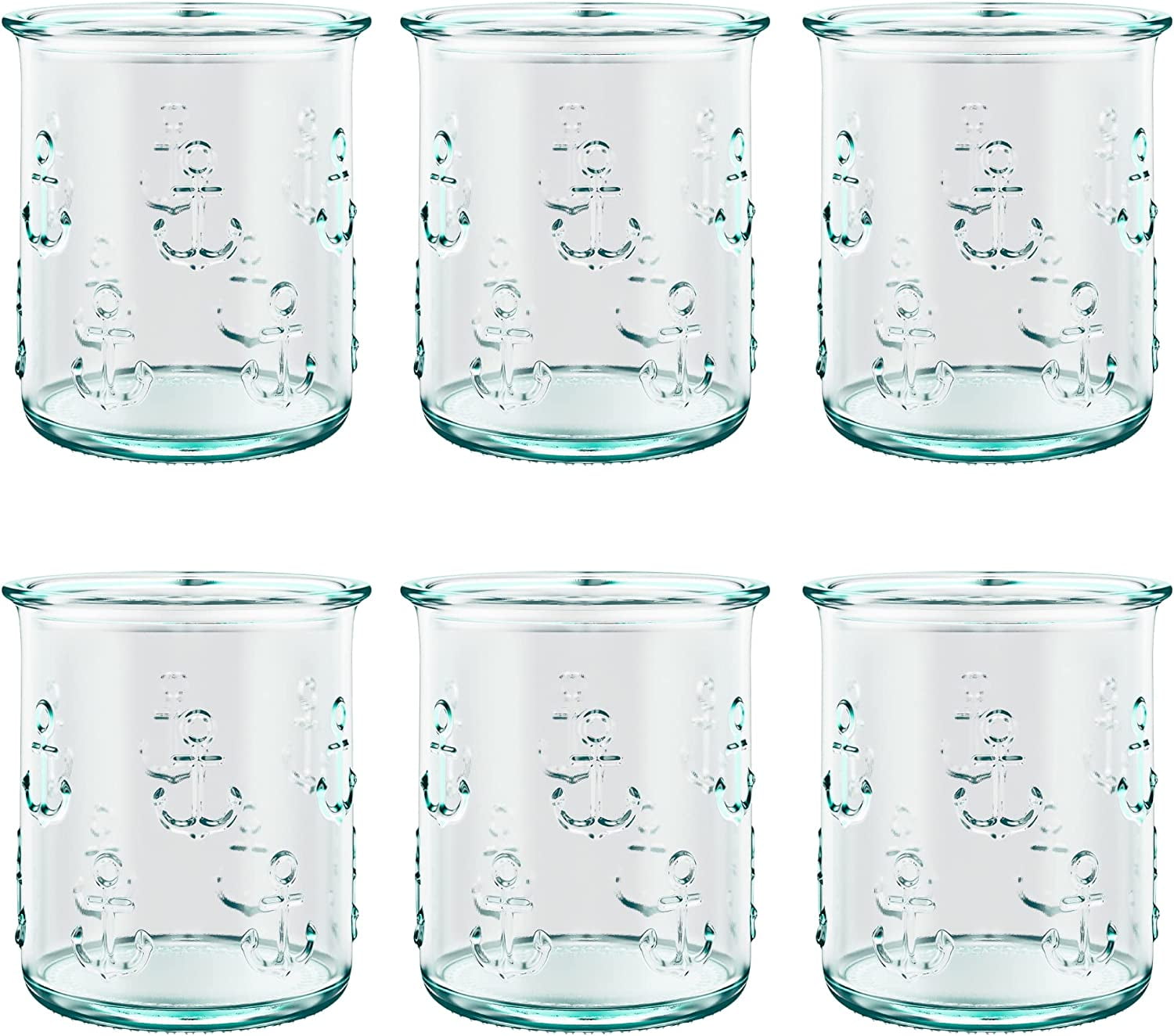 Amici Home Italian Recycled Anchor DOF Glassware 12 oz Drinking Glasses ...