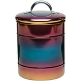 Amici Home Rainbow Storage Canister, Decorative Metal Container 38 oz ...
