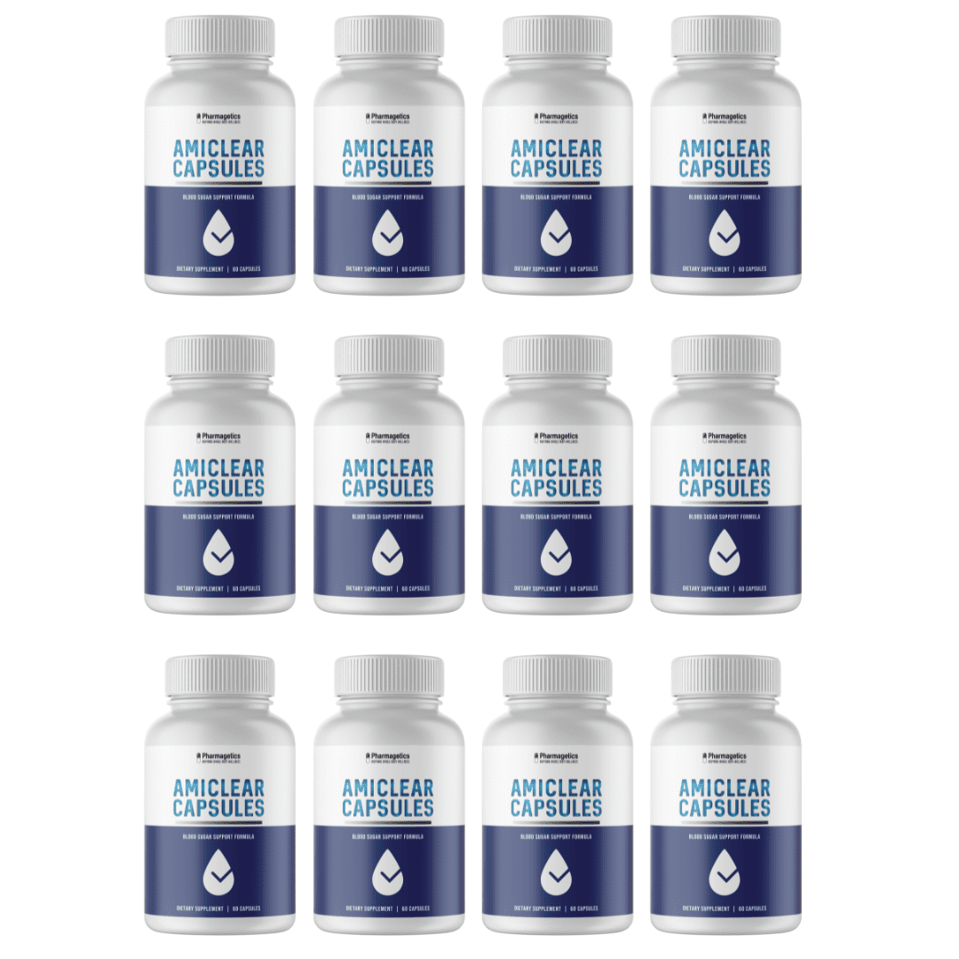 Amiclear Capsule Blood Sugar Support Supplement Formula -12 Bottles 720 ...