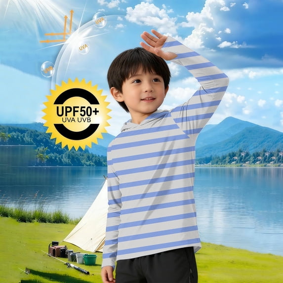 Amidoa Boys Rash Guard Quick Dry Kids Shirt Long Sleeve Sun Protection ...