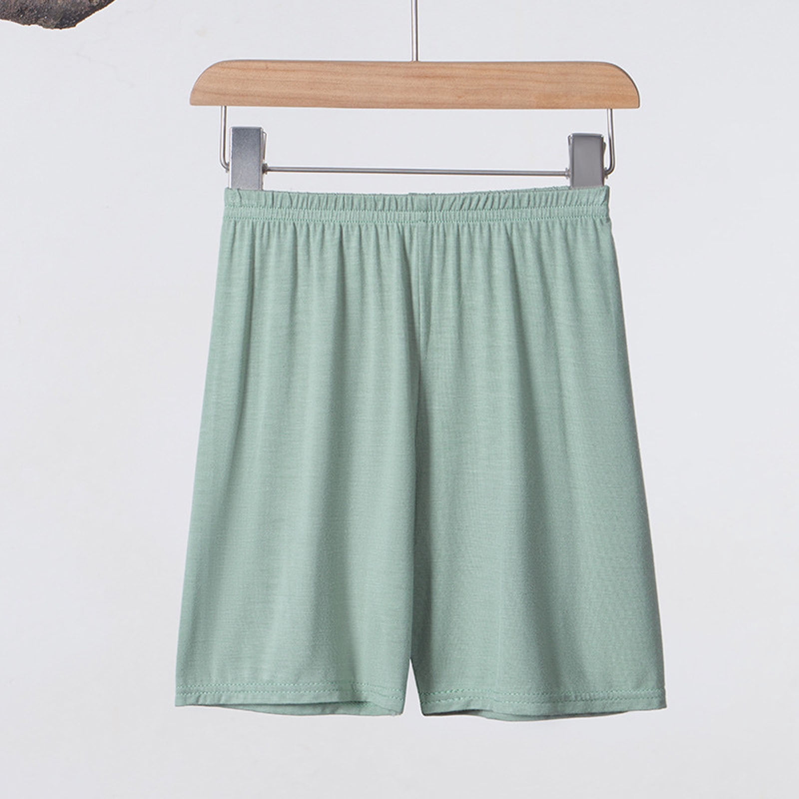 Amidoa Boys Shorts Casual Summer Elastic Waist Solid Color Soft Wide ...