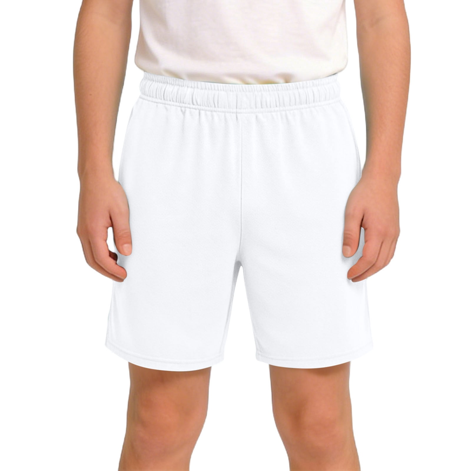 Amidoa Boys Shorts Elastic Waist Casual Summer Solid Color Soft Quick ...