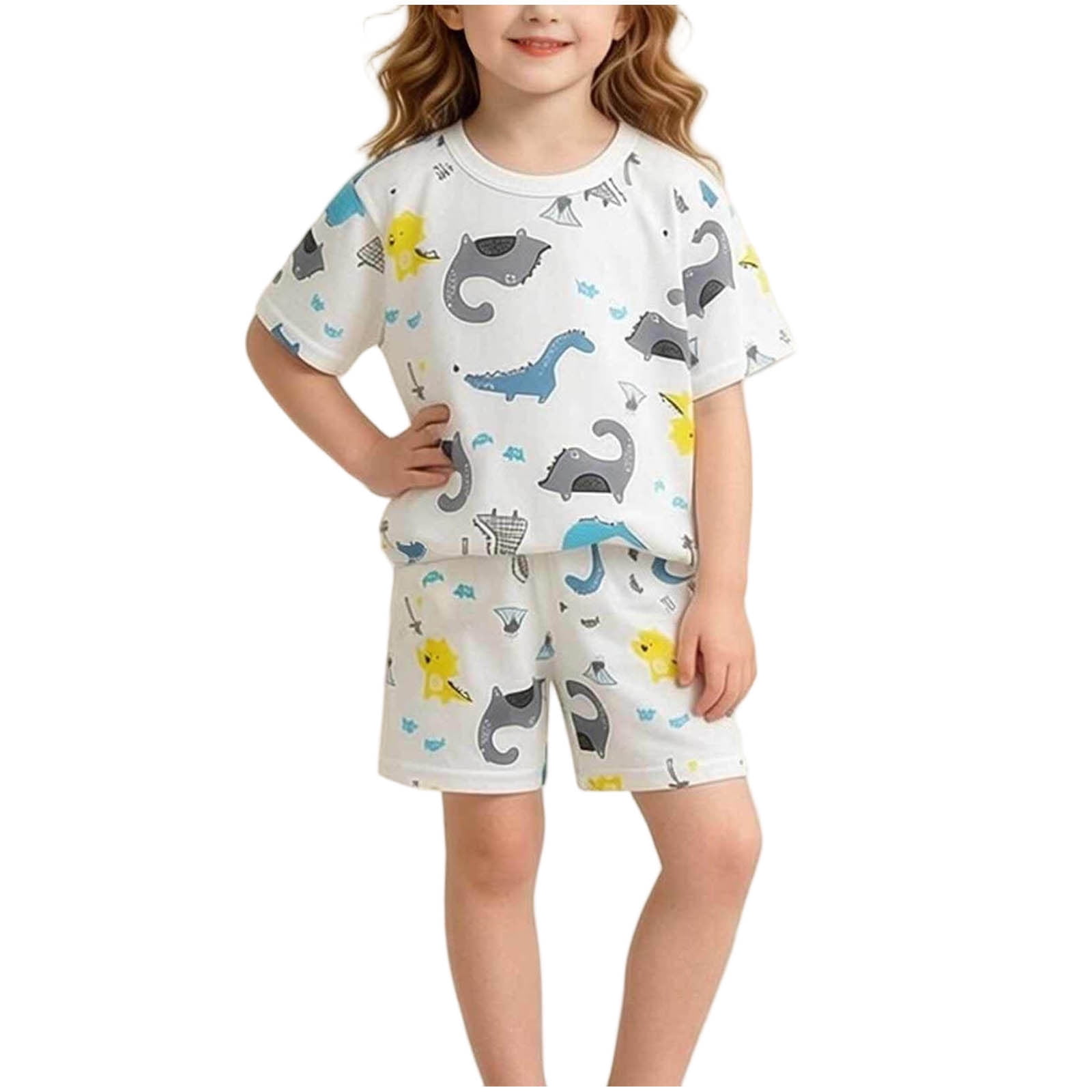 Amidoa Boys Summer Outfit Sets 2 Piece T-Shirt Cotton Short Sleeve and ...
