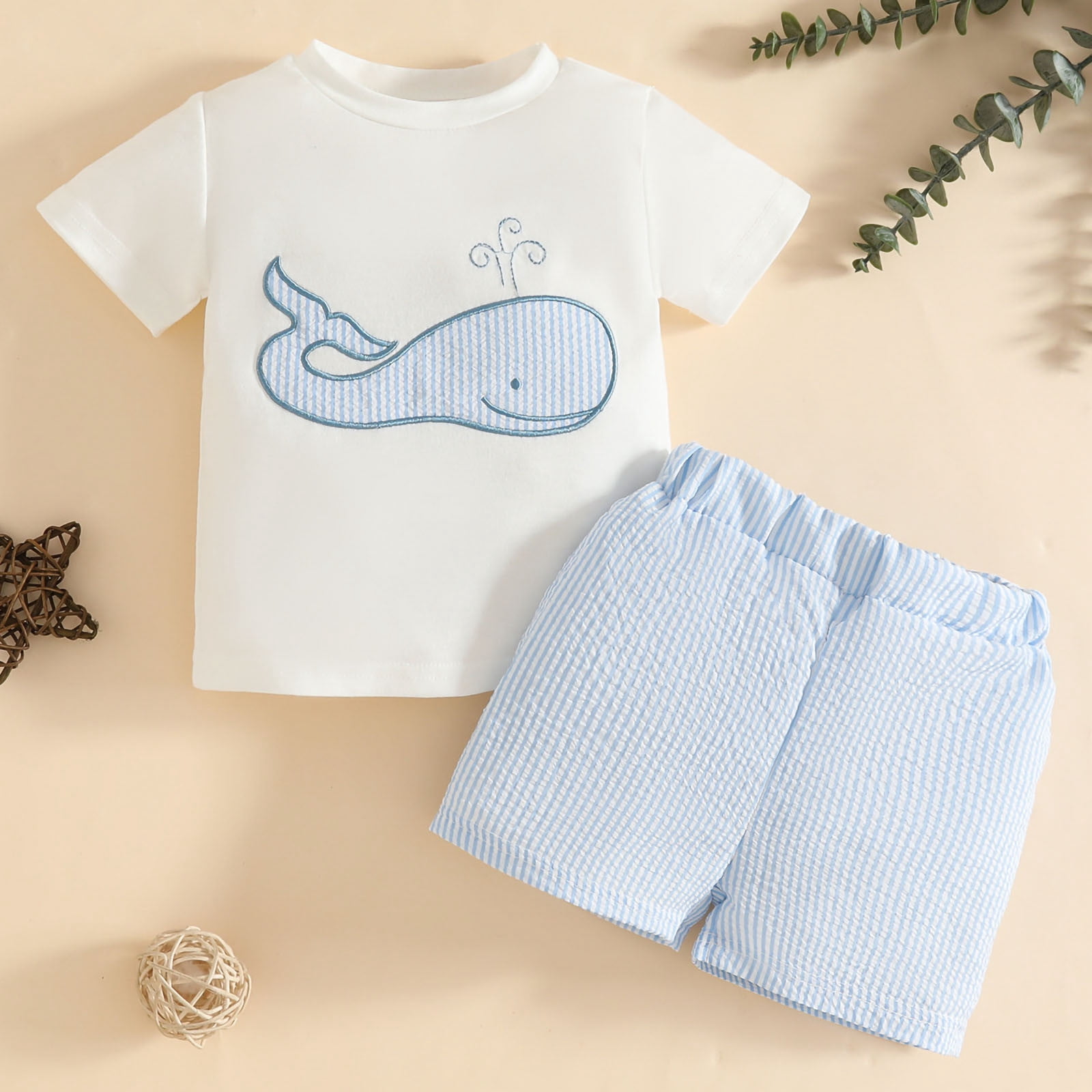 Amidoa Boys Summer Outfits 2 Piece T Shirt Cute Short Sleeve Top and ...
