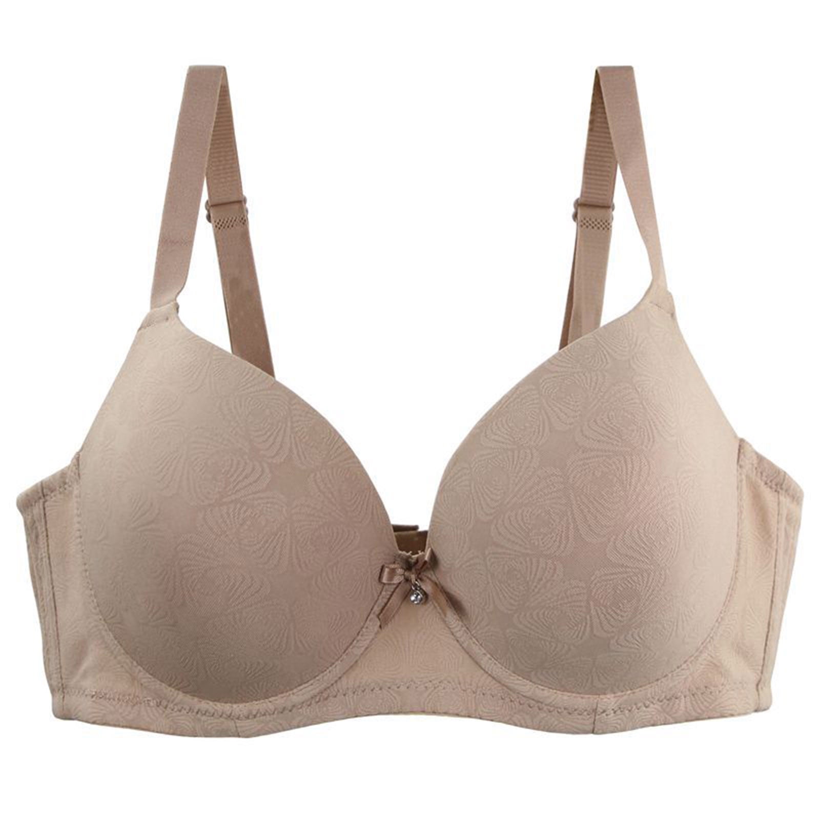 Amidoa Bras for Women Underwire Yellow Extra Lift Push-up Solid Bra ...