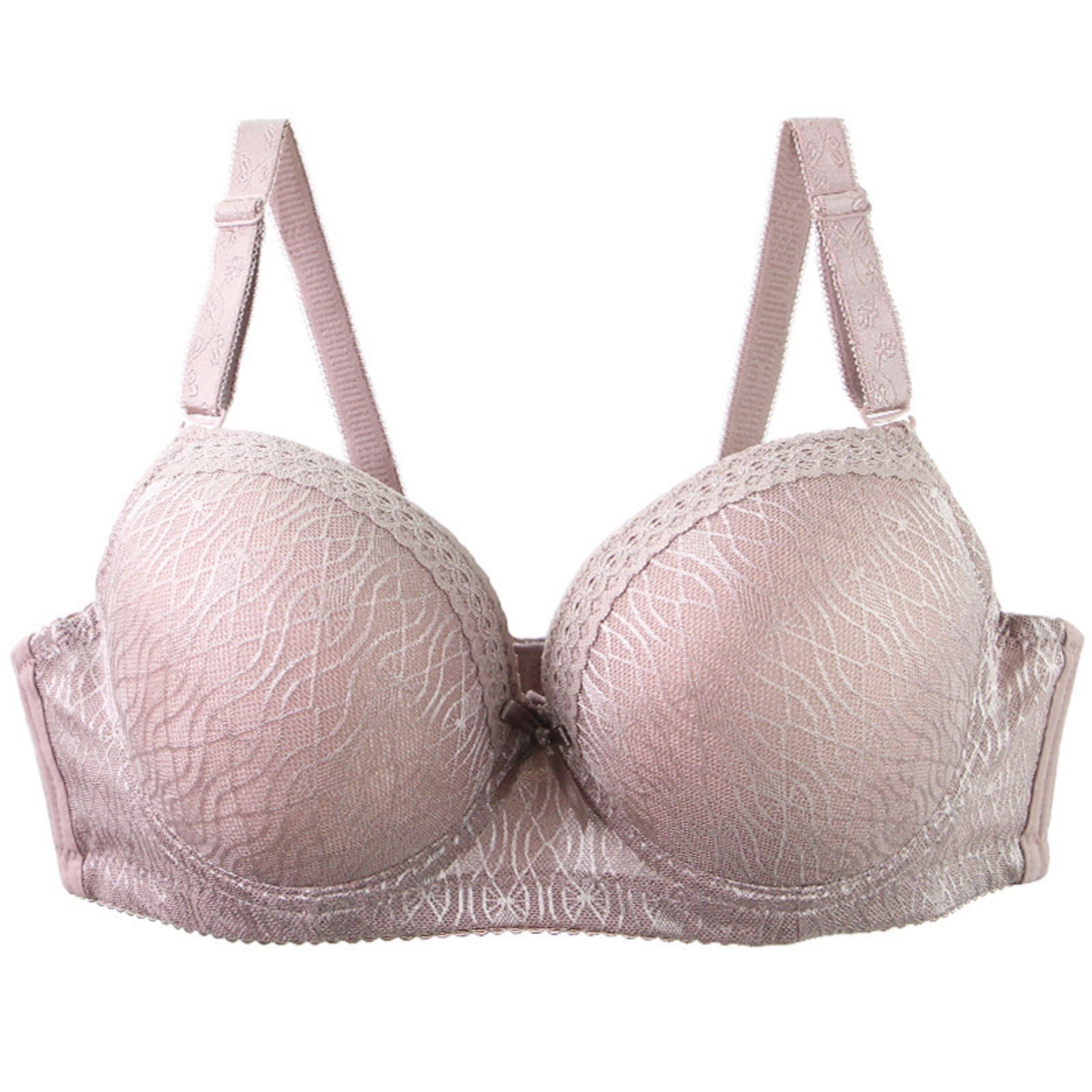 Amidoa Bronze Bras for Women Push up Underwire Minimizer Lace Plunge ...