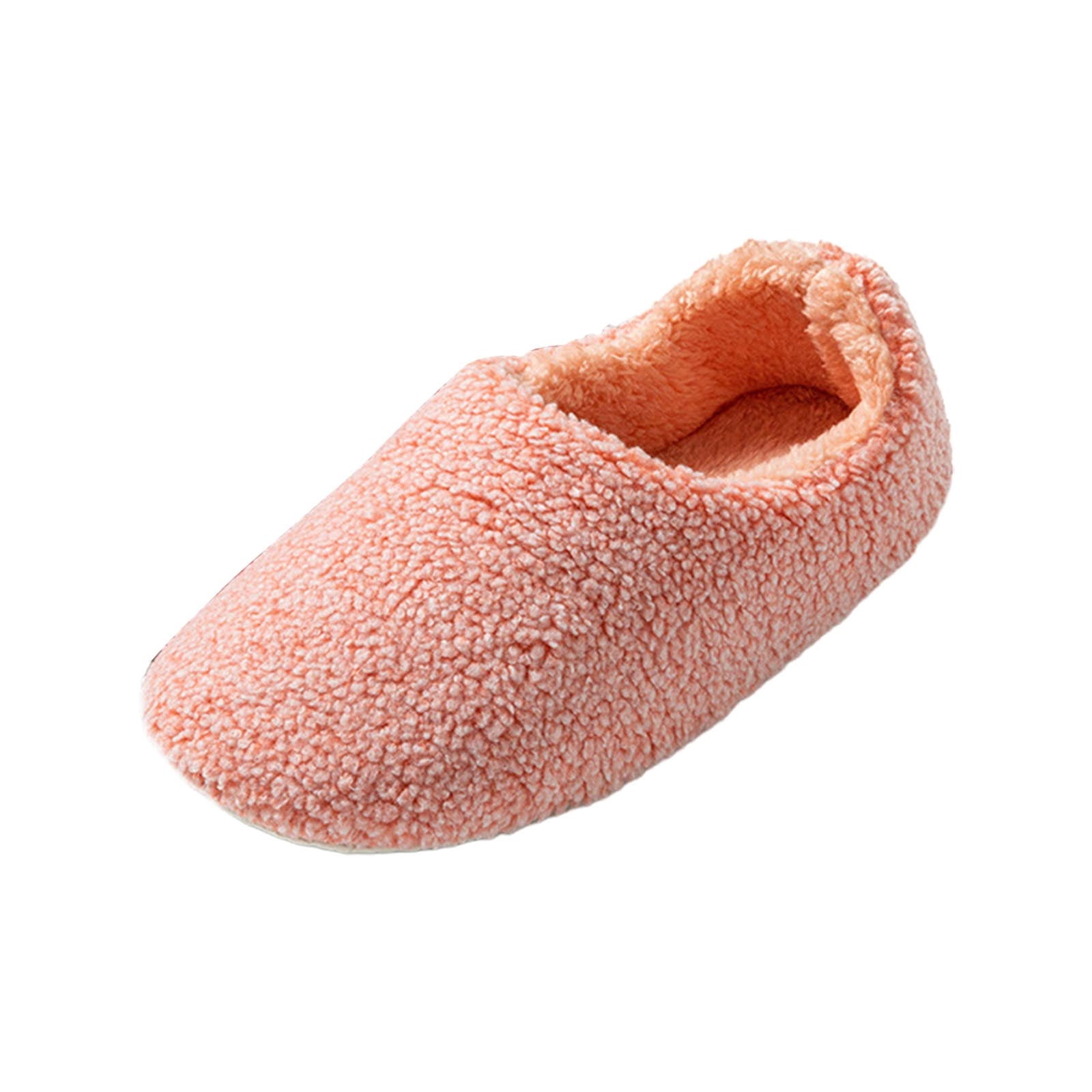 Amidoa Furry Womens Slipper House Plush Red Winter Memory Foam Bedroom ...