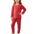 Amidoa Girls 2 Piece Outfits Cute Soft Cotton Solid color Long Sleeved ...