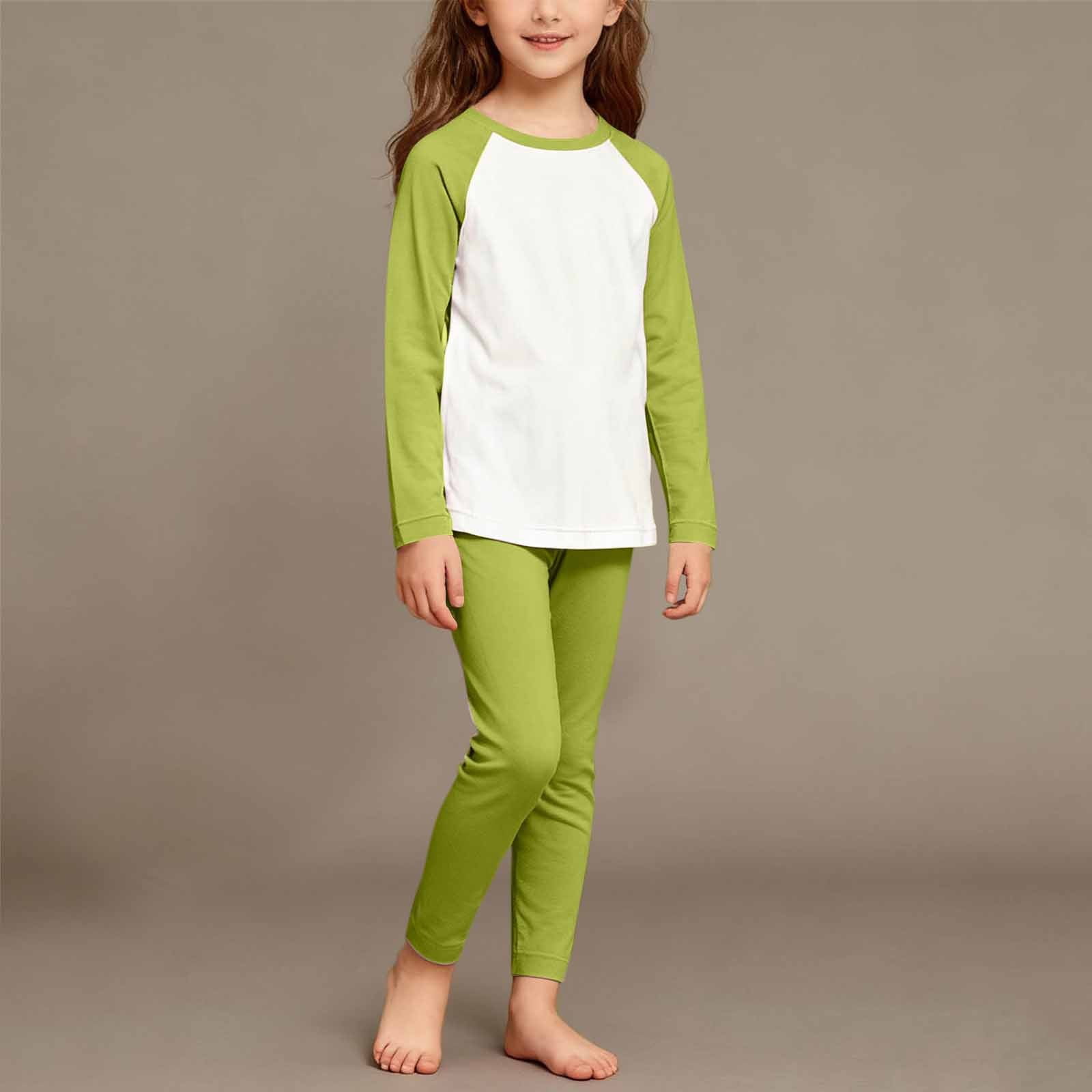 Amidoa Girls 2 Piece Outfits Summer Clothes Cute T-Shirts Long Sleeve ...