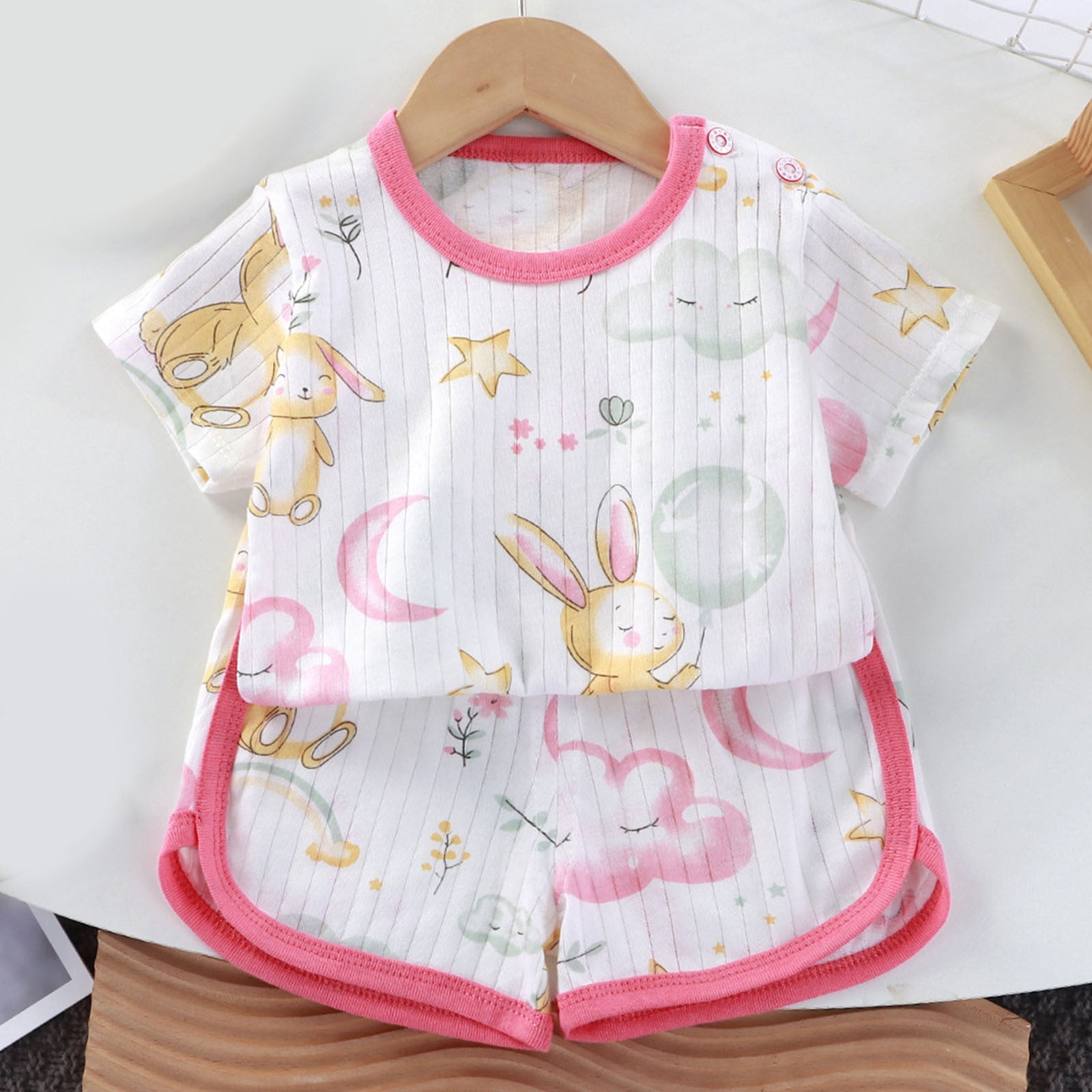 Amidoa Girls 2 Piece Outfits Summer Clothes Graphic T Shirt Cotton ...