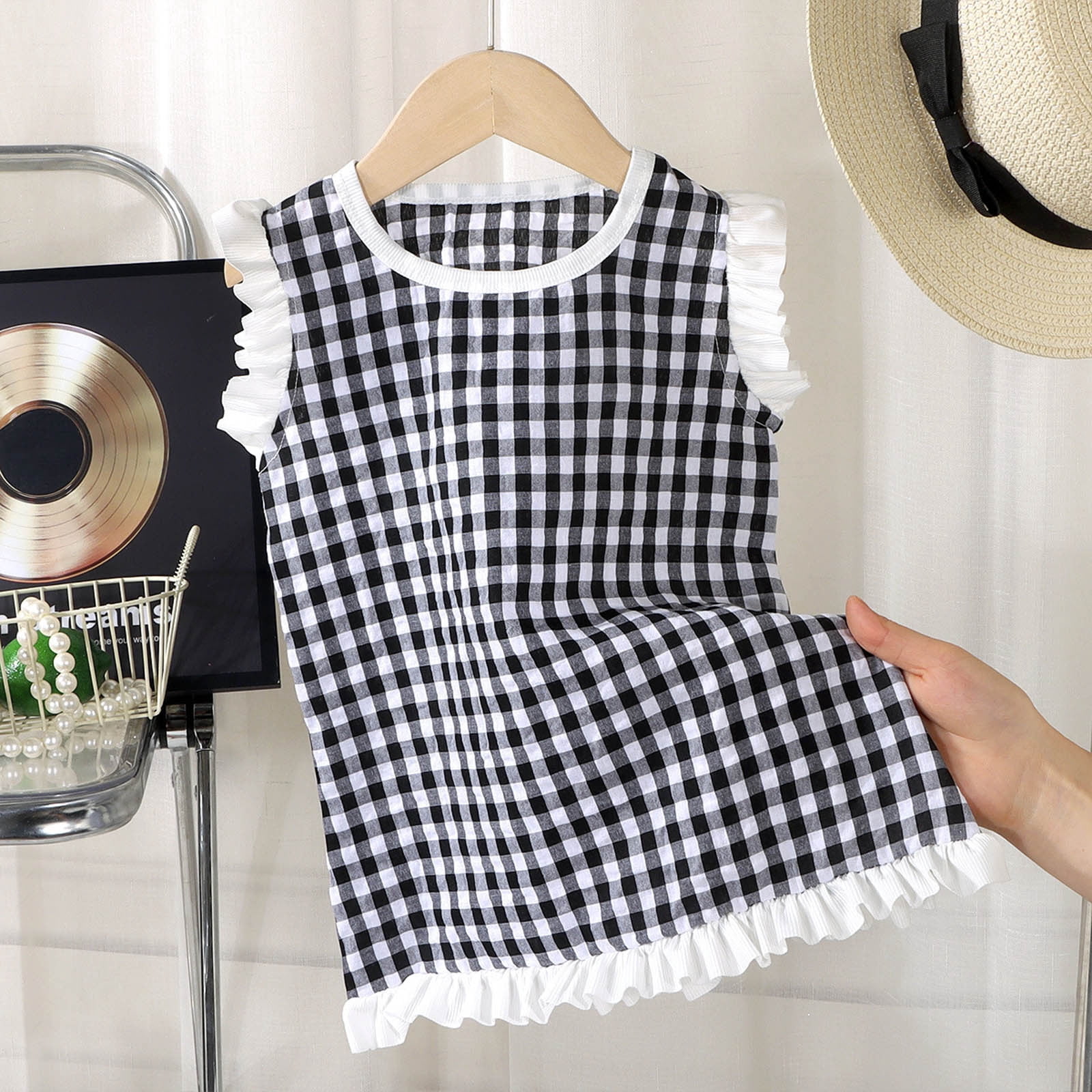 Amidoa Girls Dress A Line Sleeveless Dresses Summer Casual Sundress for ...